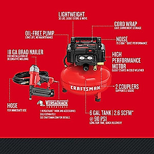 CRAFTSMAN Air Compressor Combo Kit, 1 Tool (CMEC1KIT18)
