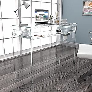 STAUBER Best Acrylic Desk (Waterfall Style: 34" W x 16" D x 30" H)