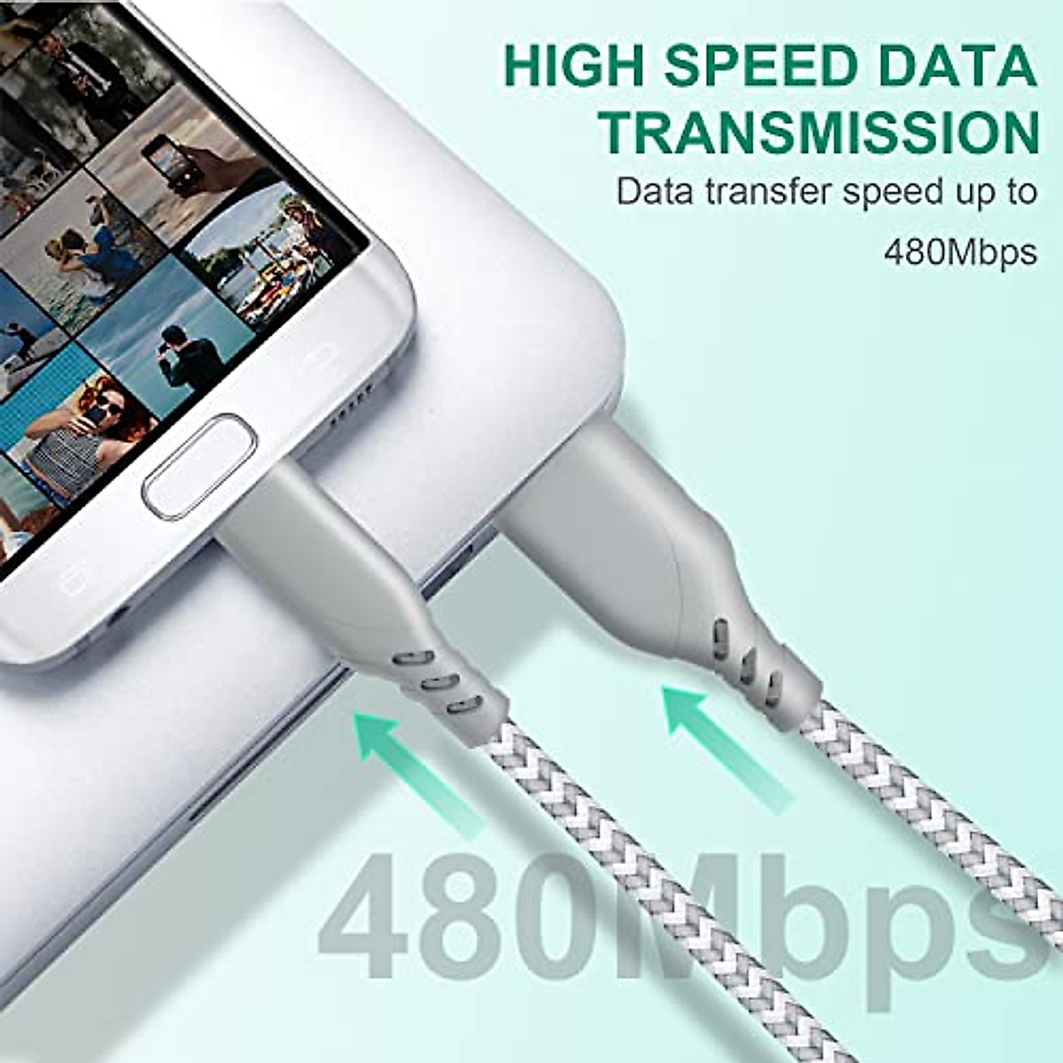 USB C Charger Cable 1FT 3FT 6FT 10FT Cord for Samsung Galaxy S21 S22 S20 Plus Ultra FE A32 A42 5G A12,Note 20 10 10+,A21 A01 A03s A31,LG Q70 G8X G8 V60 G7 V40 Thinq,3A Fast Charge Charging Power Wire