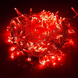 Vicila Red LED String Lights Christmas, USB Tree Lights Remote Control Fairy Lights 100 LED String Lights for Bedroom, Wedding, Birthday Party Decor-39.4ft(Red)