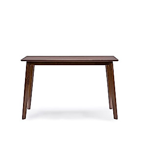 Baxton Studio Sumner Dining Set Style Walnut Brown 5-Piece Dining Set