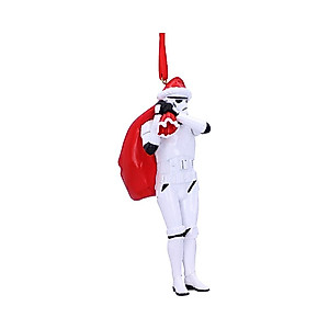 Nemesis Now Stormtrooper Santa Sack Hanging Ornament 13cm, Resin, White, Officially Licensed Stormtrooper Merchandise, Christmas Decoration, Cast in The Finest Resin, Expertly Hand-Painted