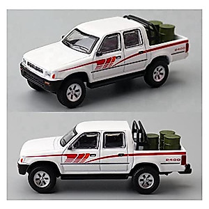 Classic Static Scale Models 1 64 for Toyota Hilux Pickup Truck White Alloy Car Model Collectibles Souvenir Display Ornament Adult Gift Non RC Toys (Color : A)