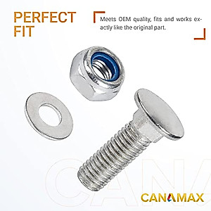 Canamax 784-5580 Plastic Skid Shoe Snow Thrower Slide Shoes - Exact Fit for Most Two-Stage snowblowers - for Troy-Bilt, MTD, Yard-Man, Yard Machines, Huskee, and Bolens Snow Blowers - Pack of 2