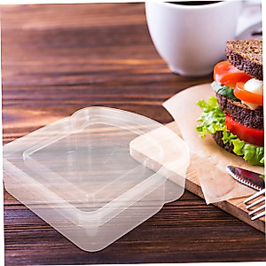 VINTORKY Set of Material Sandwich Containers Airtight Toast Boxes for Lunch Portable Sandwich Food Containers Lids for Work Camping Hiking