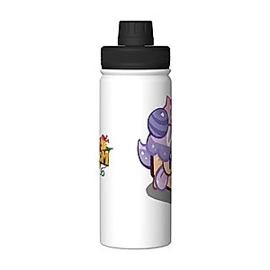 Cookie Printed Student Thermos Water Cup, Portable Water Cup