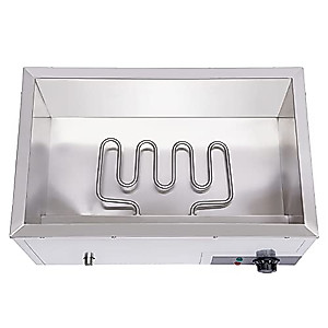 Leblett 110V Commercial Buffet Food Warmer,Large Capacity 4-Pan Stainless Steel 850W Electric Countertop Steam Table with Temperature Control for Catering and Restaurants Use