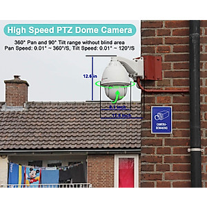 IMPORX Auto Tracking PTZ IP Live Camera, 36X Optical Zoom, 8MP 3840X2160 Outdoor IP66 Waterproof Camera, 500ft Night Vision, Motion Detection, Support Micro SD Card and P2P Support RTMP