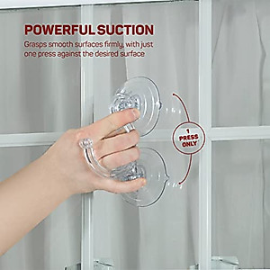 SEWANTA Christmas Wreath Hanger for Glass Front Door - Giant Suction Wreath Hanger, Hang Large or Heavy Wreaths Securely on Glass Doors and Windows up to 20 Lbs - Heavy Duty Wreath Holders - USA Made