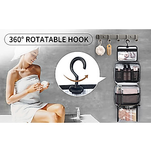 BIRFORK Travel Toiletry Bag, Large Hanging Toiletry Bag for Women Men, Cosmetic Makeup Bag for Traveling, Makeup Organizer for Full-Size Shampoo, Travel Essentials Bag