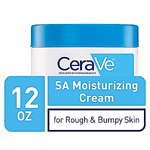CeraVe Moisturizing Cream with Salicylic Acid | Exfoliating Body Cream with Lactic Acid, Hyaluronic Acid, Niacinamide, and Ceramides | Fragrance Free & Allergy Tested | 12 Ounce