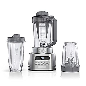 Ninja SS151 TWISTi Blender DUO, High-Speed 1600 WP Smoothie Maker & Nutrient Extractor* 5 Functions Smoothie, Spreads & More, smartTORQUE, 34-oz. Pitcher & (2) To-Go Cups, Gray