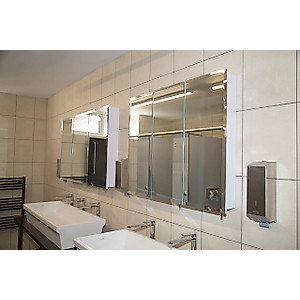 Croydex Heacham 30-Inch x 30-Inch Triple Door Tri-View Cabinet with Hang 'N' Lock Fitting System