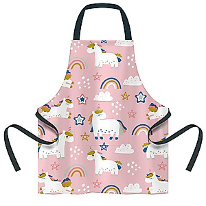 Kids Art Smocks,Apron For Toddler With Pockets, Kids Cotton Apron Toddler,Kids Artists Aprons,For Little Cooks and Messy Artists,Painting Kindergarten Art Craft Cooking.