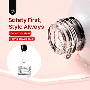 beetles Gel Polish No Wipe Gel Top Coat - 15ml Clear Glossy Top Coat Gel Nail Polish High Shine Long Lasting Nail Manicure for Women