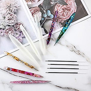 9 Pieces Pen Resin Mold, Epoxy Resin Molds with 75 Pieces Ink Pen Refills ,Ballpoint Pen Silicone Molds Resin Casting Molds for DIY Resin Crafts Making