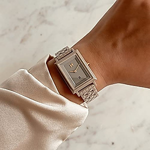 MVMT Signature Square Ceramic Women's Cashmere Taupe Analog Watch