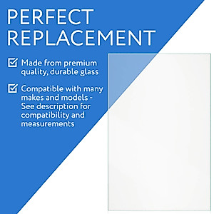 IMPRESA Crisper Glass Replacement - Refrigerator Shelf Glass Insert - Keeps Your Veggies and Fruits Fresh - 24 x 15.5 in - Easy Fridge Upgrades - Compatible with Frigidaire Model 240350608