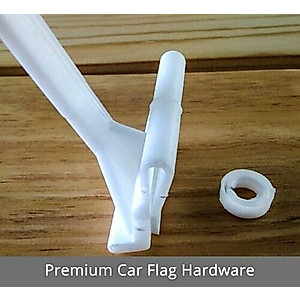 Solid Yellow Car Window Clip Flag Fade Resistant Vehicle for Patriotic, Sports Events, Parades - Premium - Double Side Printing (Pack of 100)