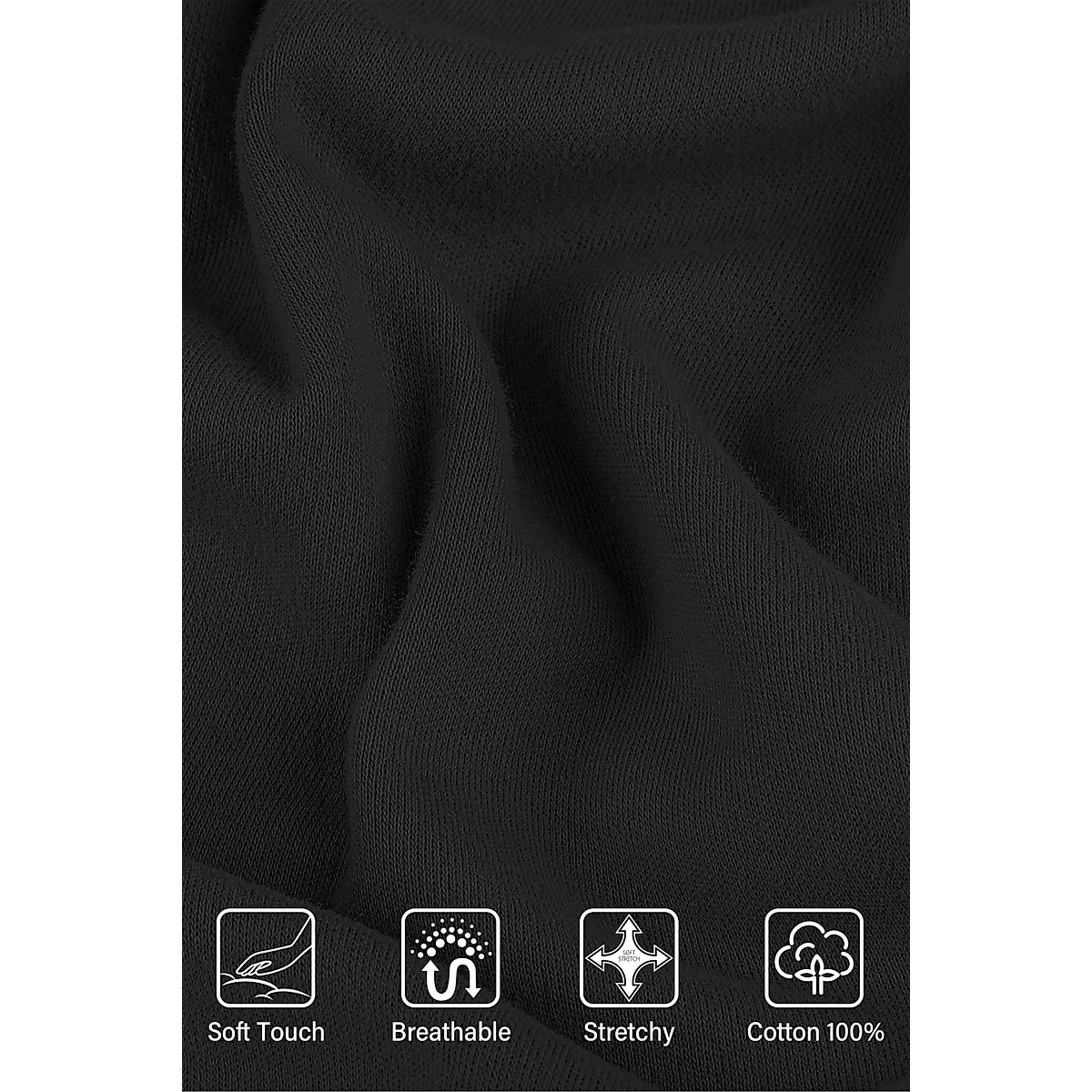 Resinta Cotton Girls' Thermal Underwear Set Girls’ Top and Long Johns Winter Base Layer Top & Bottom (1, Black, 5-6 Years)