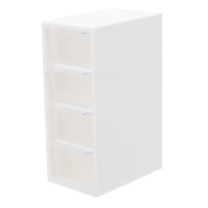 Cabilock Box Jewelry Storage Box Office Storage Cabinet Makeup Container Makeup Organizer Drawer Makeup Storage Case Cosmetic Organizer Drawer Desktop Storage Dog Plastic White Accessories