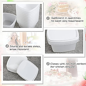 20 Pack 24 Oz Freezer Containers for Food Airtight Food Storage Containers Reusable Plastic Containers with Lids for Food Prep Lunch Fruit Soup Meal Storage, Dishwasher Safe