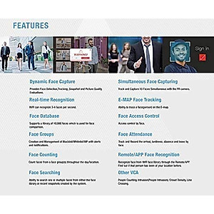 HDView Facial Recognition 16 Channel 4K NVR, 16 PoE Ports, NDAA Compliant, Smart Intelligent Analytics, 16 Channel Audio, Up to 8MP IP Camera, Smart Search