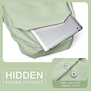 coofay Carry on Backpack For Women Men Waterproof College Gym Backpack Lightweight Small Travel Backpack Rucksack Casual Daypack Laptop Backpacks Hiking Backpack Green