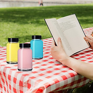 NAWORLI 4 OZ Glass Shot Bottles with Caps, 12 Pack 120 ML Empty Juicing Bottles with Screw Lids and Labels, Reusable Airtight Glass Jars for Juice, Ginger Shots, Wellness Shots