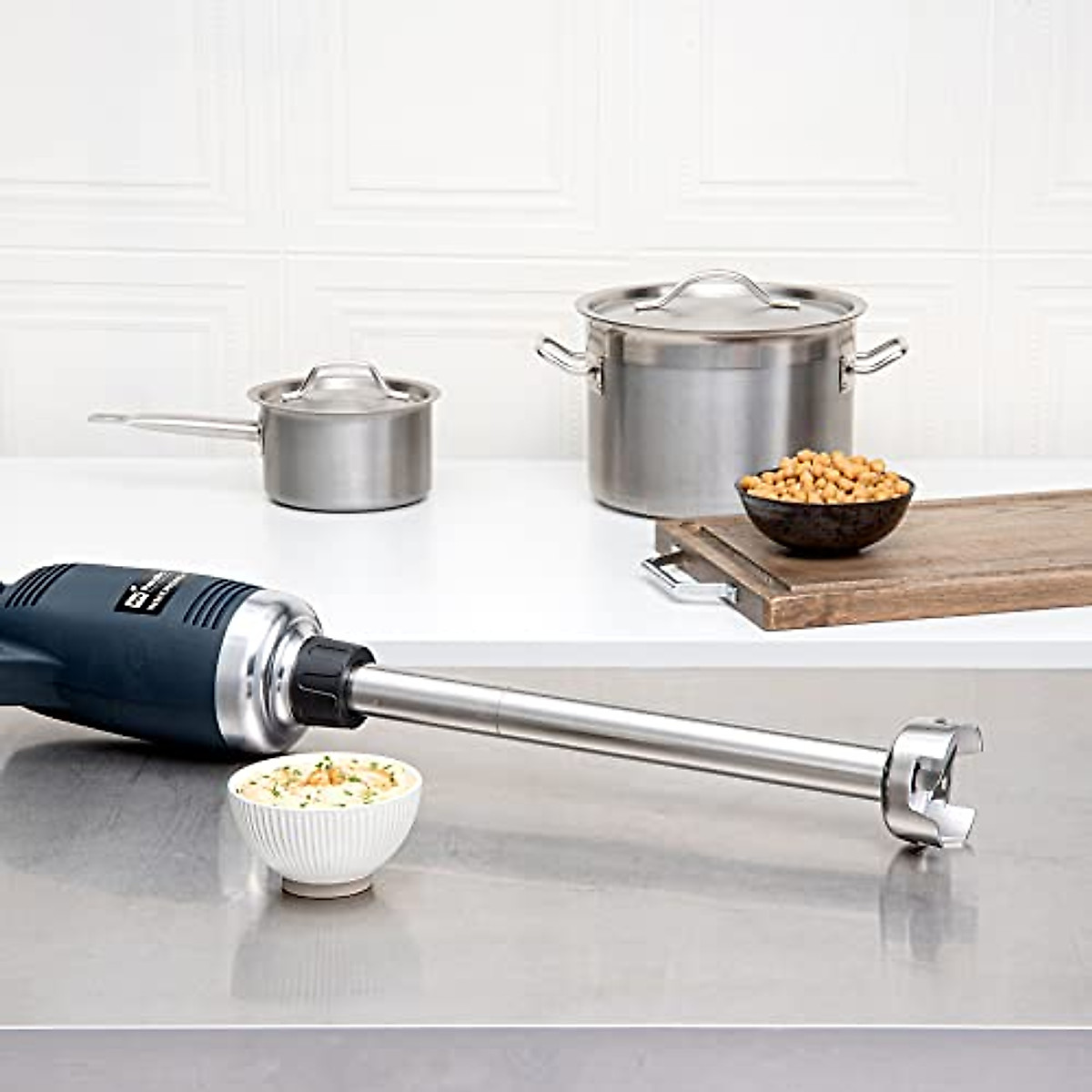 Restaurantware Hi Tek Stainless Steel Blending Shaft - Fits Variable Speed Immersion Blender - 18" - 1 count box,Silver