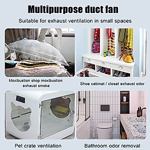 HYQFSAD 2 Inch Ventilation Fan for Small Space 12V 18W Inline Duct Fan Home Power Exhaust Air Extractor Hydroponic Blower for Kitchen Bathroom Bath Grow Tent Vent (Color : Adjustable Speed)