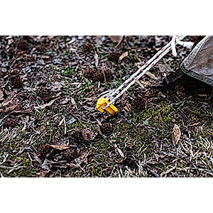 SGT KNOTS Large Tent Stakes - Heavy Duty Camping Stakes for Tents - Yellow Canopy Stakes, Plastic Tent Garden Stakes - Professional Grade Stakes for Hiking, Gardening, Backpacking I 9 Inch, 25 Packs