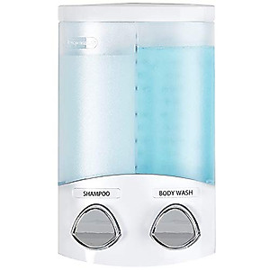 Better Living Products, White 76254-1 Euro Series 2-Chamber Soap and Shower Dispenser