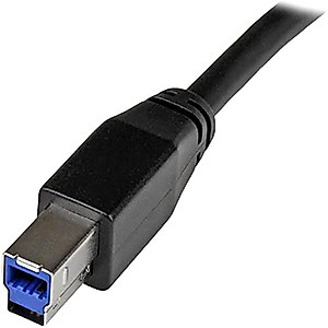 StarTech.com 30ft USB 3.0 (5Gbps) USB-A to USB-B Cable - M/M - Active - USB Type-A to USB Type-B Cable - USB 3.2 Gen1 Cable, TAA (USB3SAB10M)