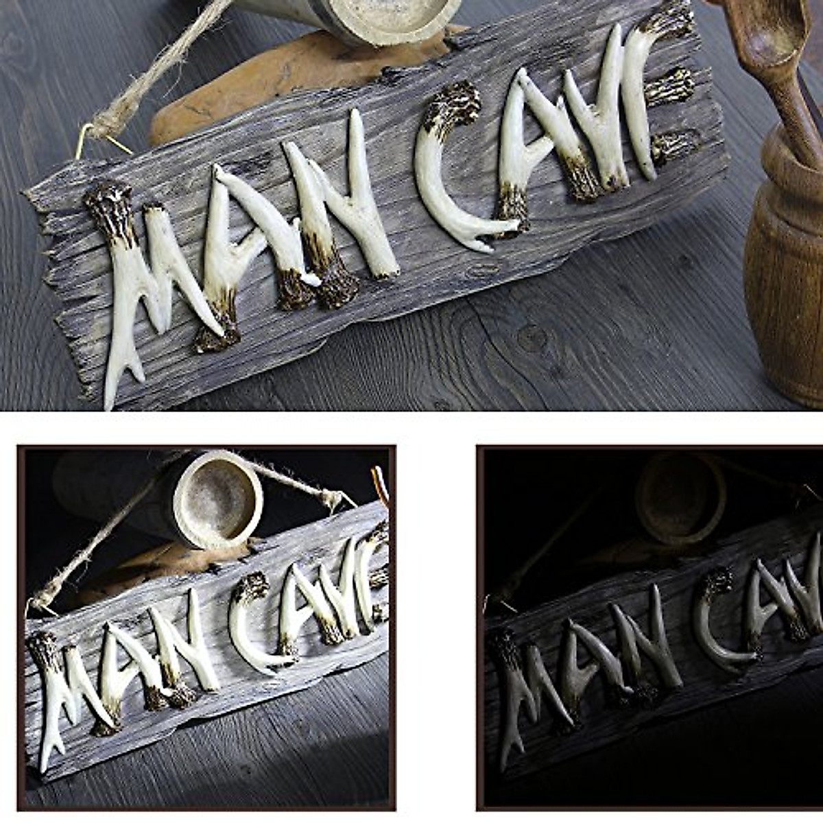 Liberty Imports Man Cave Hanging Wall Sign Decorative Mancave Wooden Novelty Decor