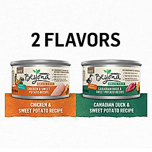 Purina Beyond Grain Free Natural Pate Wet Cat Food Variety Pack, Grain Free Poultry - (2 Packs of 12) 3 oz. Cans