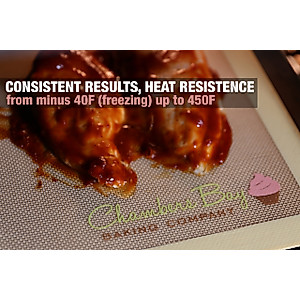 Silicone Baking Mat for Macaron- Two Half Sheet Mat Set 16.5 x 11 5/8 - Non Stick - Cookie Sheet - Baking Liner - Perfect for Oven, Pastry, Bacon, Cookies, Chicken, Pizza, Bread, Pastry Rolling