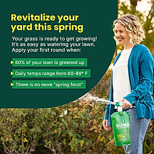 Sunday Green Machine Fertilizer, 42.3oz, 2 Pack - Lawn Fertilizer for Lush Growth - Includes Universal Sprayer Attachment - Covers Up to 10,000 Sq Ft - Easy Application in 15 Minutes or Less