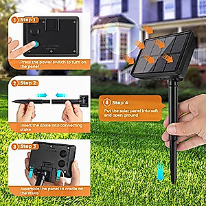 Solar String Lights Outdoor Extra-Long 288Ft 800 LED Super Bright Fairy Lights Waterproof 4-Pack Each 72FT 200 LED Solar Powered Halloween Christmas Lights 8 Modes for Garden Wedding (Warm White)