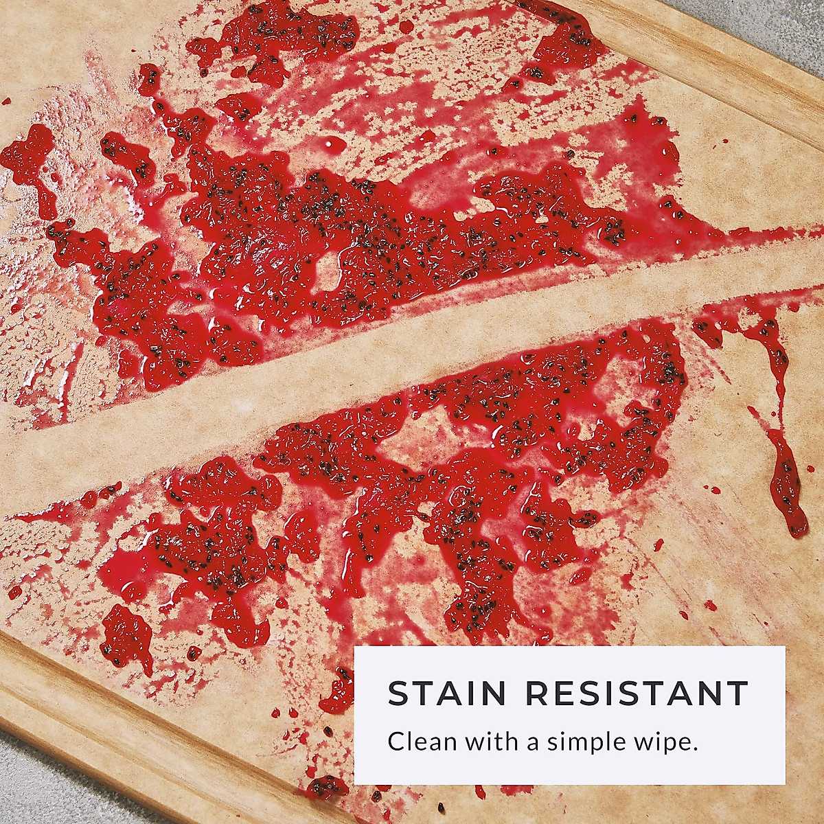 Elihome Classic Series MEDIUM Cutting Board for Kitchen- Natural Wood Fiber Composite, Dishwasher Safe, Eco-Friendly, Juice Grooves, Non-Porous, Reversible, BPA Free, Made in USA, 13"x 10"x 1/4”