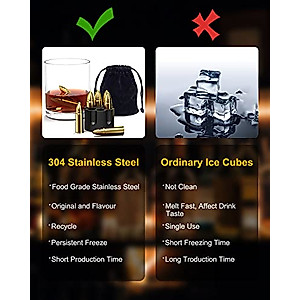 Gifts for Men Dad, Whiskey Stones Valentines Day Father Day Unique Anniversary Birthday Ideas Gift, Boyfriend Husband Grandpa Stainless Steel Ice Cubes, Christmas Stocking Stuffers, Cool Funny Gadgets