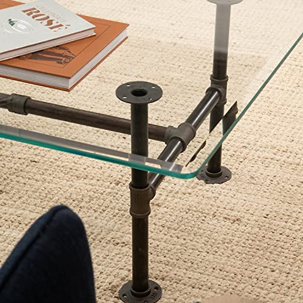 Spancraft 15" x 32" Rectangle Tempered Glass Table Top 3/8" Thick Flat Polish Edge and Touch Corners