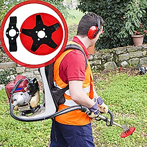 VILLCASE 1 set Tool Trimmers Home Steel Parts Weeding Mower Cutting Accessories Lawn Mowing Replacement Razors Head Brushcutter Garden Machine Plate Weeder Grass Blades Farm Cutter Brush