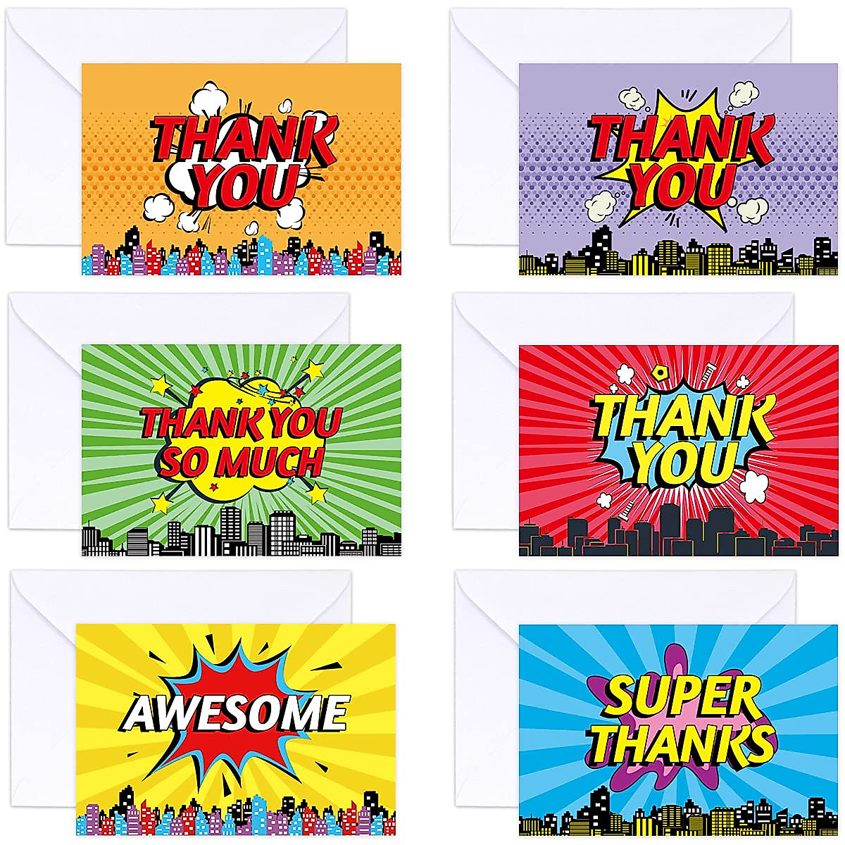 Kid Thank You Cards 36 Thank You Notes Greeting Cards with Envelopes for Teacher Friends Family Wedding Business Gift Cards Birthday