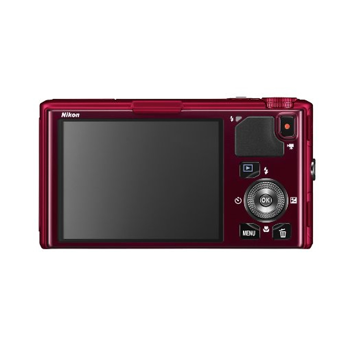 Nikon COOLPIX S9500 Wi-Fi Digital Camera with 22x Zoom and GPS (Red) (OLD MODEL)