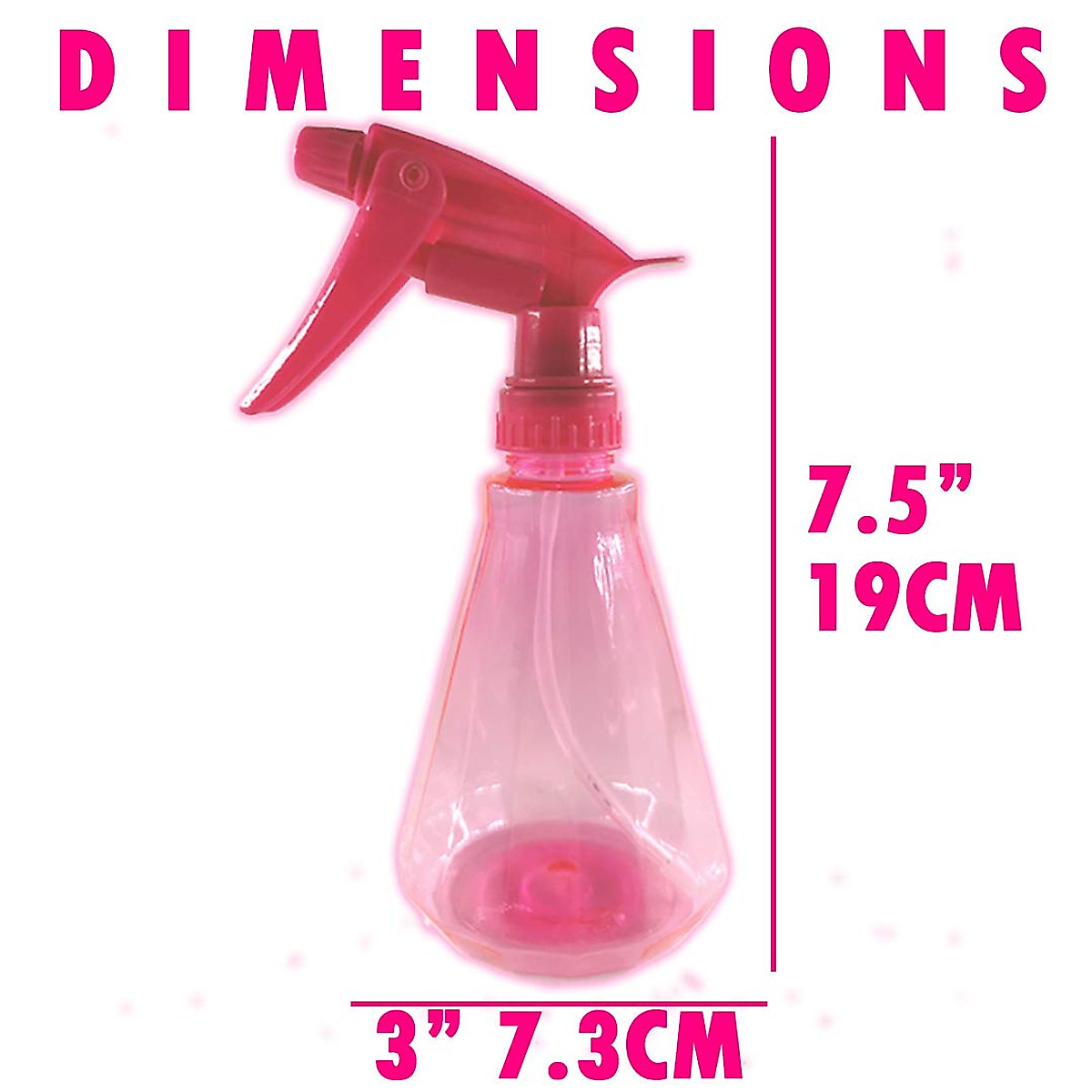 EZPRO USA Empty Plastic Spray Bottles 8 oz, Water Spray Bottle, Plant Mister, Adjustable Nozzle Spray for Hair Mist, Clear, Pack of 4