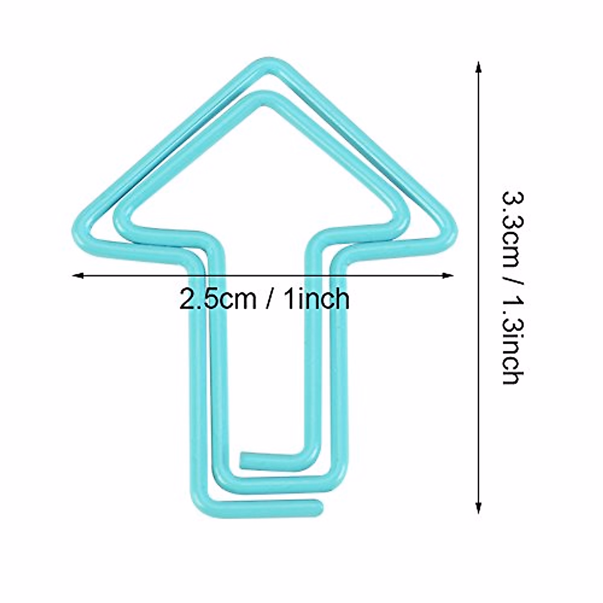 12PcsShape Paper Clips Metal Funny Document Clips for School Office Bookmark Marking Organizing Stationery Supplies(Light Blue)