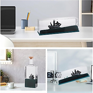 Chilifuli Cruise Ship Fluid Drift Bottle, Unsinkable Boat in a Box, Titanic Model Liquid Wave Decoration, That No Longer Sinks Toy, for Car Display Cases and Gifts-A