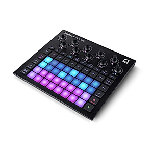 Novation Circuit Tracks Groovebox Bundle with 4-Port USB 3.0 Hub, 32GB microSD Card, and 1/4-Inch TRS Cables (2-Pack) (5 Items)