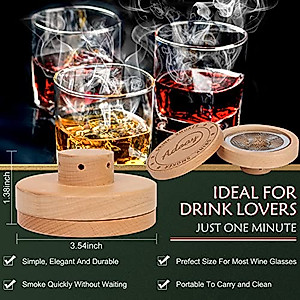 Adoay Cocktail Smoker Kit, Drink Smoker Gifts for Men w/4 Wood Chips/Torch/Whiskey Stones, Old Fashioned Smoker Kit Smoker Accessories for Whisky Smoker Bar Set Birthday Gifts